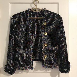 Zara | Jackets & Coats | New Zara Sz S Tweed Boucle Jacketcardigan ...